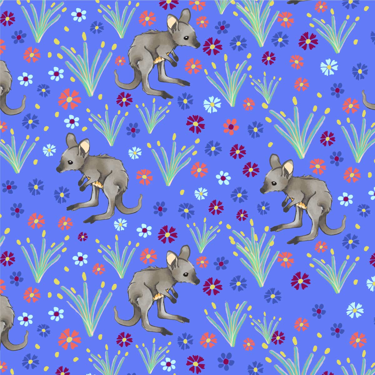 Kangaroo & Wallaby Fabrics – Australiana Fabrics